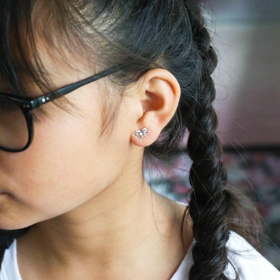 Zilveren kinderoorbellen paard | bol.com