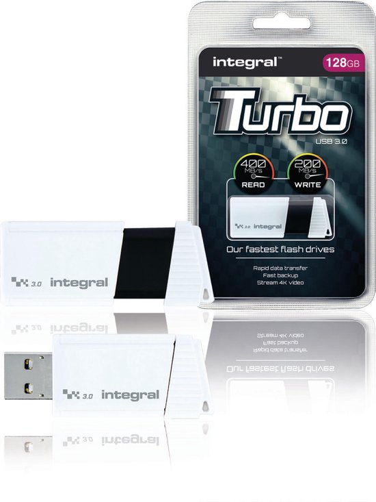 Integral INFD128GBTW3.0 Usb Stick Usb 3.0 128 Gb Wit/zwart | bol