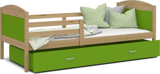Kinderbed 160x80 cm – Pijnboom/groen – zonder matras | bol.com