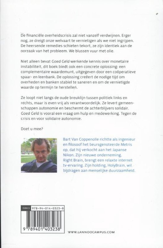 GOED GELD, Bart Van Coppenolle | 9789401403238 | Boeken | bol