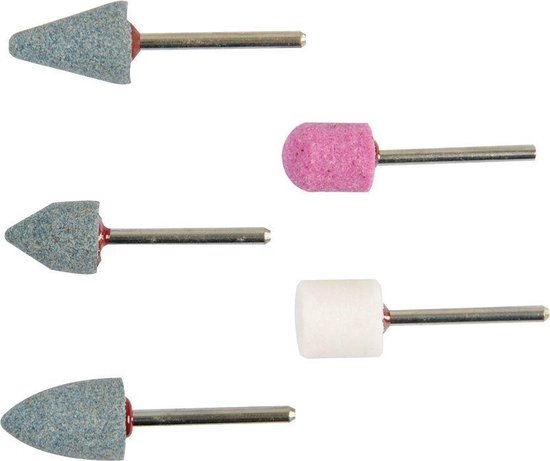 KWB - Slijpsteenset Mini op 3mm stift - Slijpstift Stiftsteen - 5-delig ...