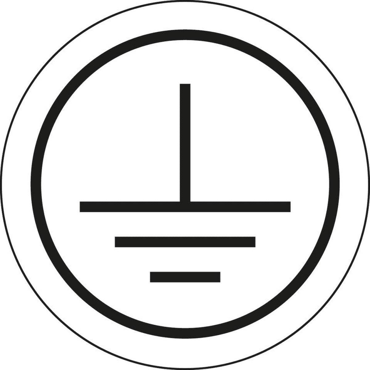 Beschermende aarding sticker, vel, wit zwart 25 mm - 10 per vel | bol.com