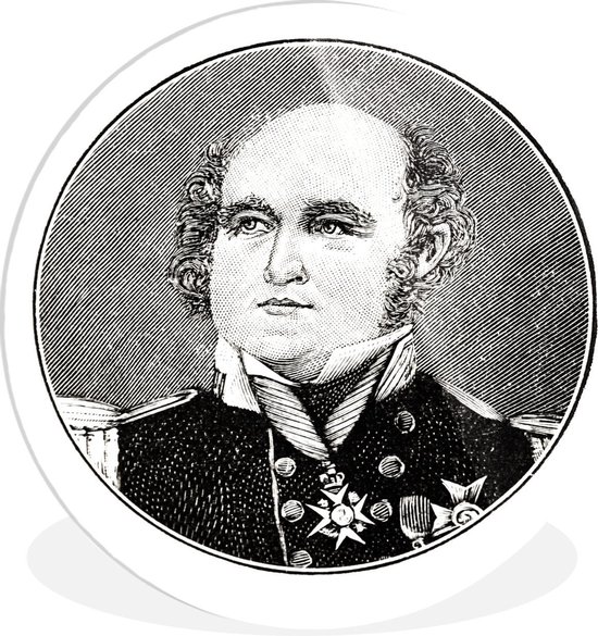 Illustration d'un portrait de James Clark Ross Assiette en plastique ...