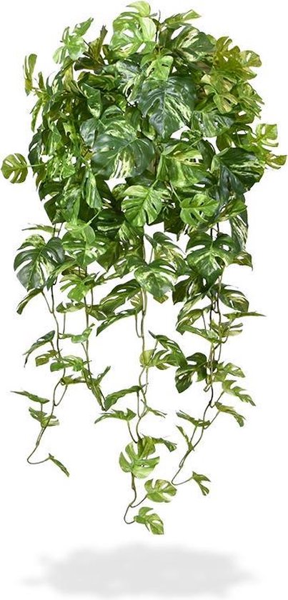 Monstera kunst hangplant 80cm - bont | bol