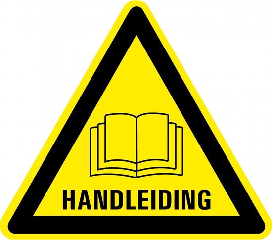 Waarschuwingssticker let op de handleiding 50 mm - 10 stuks per kaart | bol