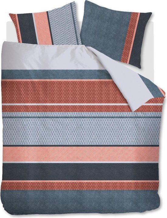 Beddinghouse Lian Dekbedovertrek - Eenpersoons - 140x200/220 cm - Blauw | bol.com