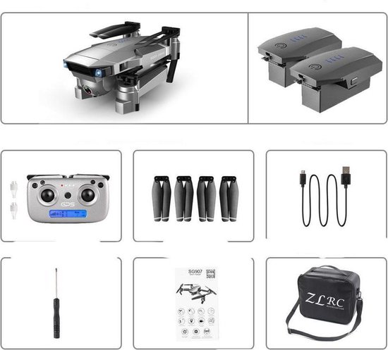 5g 4k 500m afstandsbediening opvouwbare drone met wifi-camera [sg907 ...