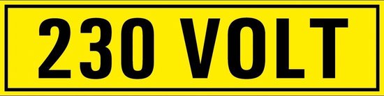 230 volt sticker 60 x 15 mm | bol