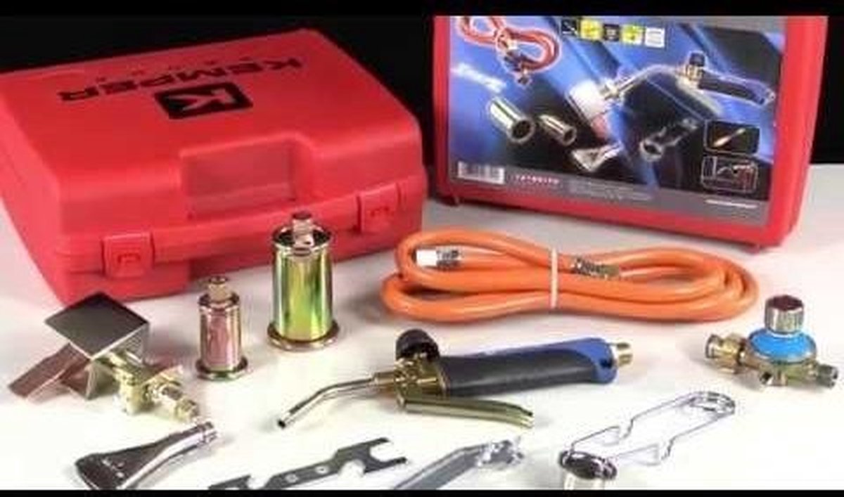 Kemper Hand Gassoldeerset, Dakgoot Lasset en Gasbrander 3-in-1 - 9 ...