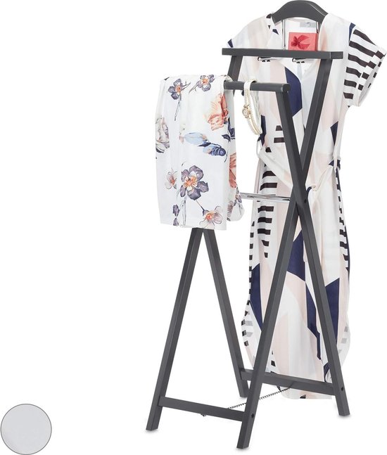 Opklapbare dressboy voor jassen en broeken - Grijs - Met plankje | bol