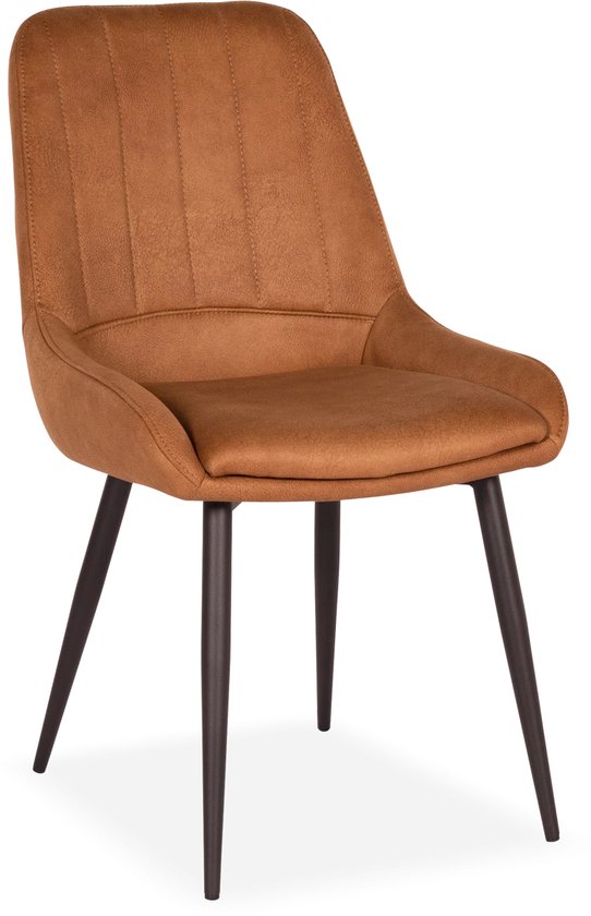 Eetkamerstoel Kate - Zorro Cognac - Stof - Cognac - Modern ...