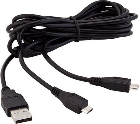 Under Control PS4 Dual Oplaadkabel Micro USB - 2.5 Meter | bol