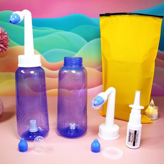Neti Pot Sinus Spoel Kit - Neus Cleaner & Sinus Irrigatie - 2 STKS fles ...