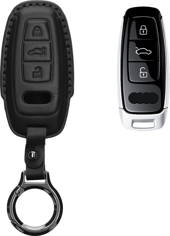 kwmobile leren autosleutel hoesje geschikt voor Audi A6 A7 A8 Q7 Q8 3 ...