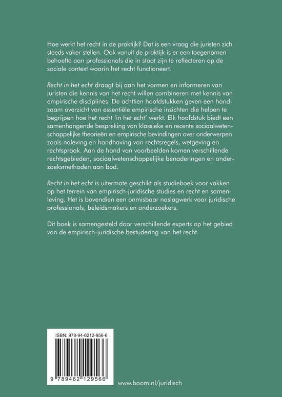 Boom Juridische studieboeken - Recht in het echt | 9789462129566 ...
