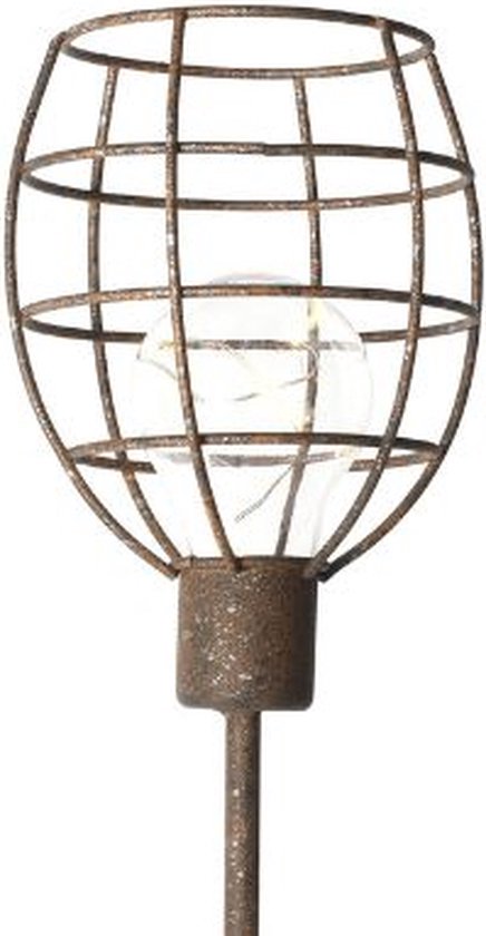 Tuinsteker solarlamp roest bruin L11,5 B11,5 H90CM | 782960 ...