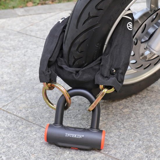 INTEKIN 8 mm gehard stalen kettingslot 96 cm - hoog veiligheidsslot ...