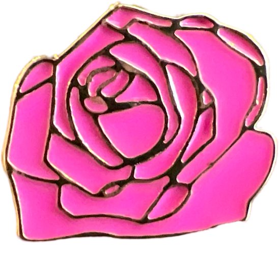 Roos Emaille Pin Rose 2.3 cm / 1.8 cm / Roze | bol