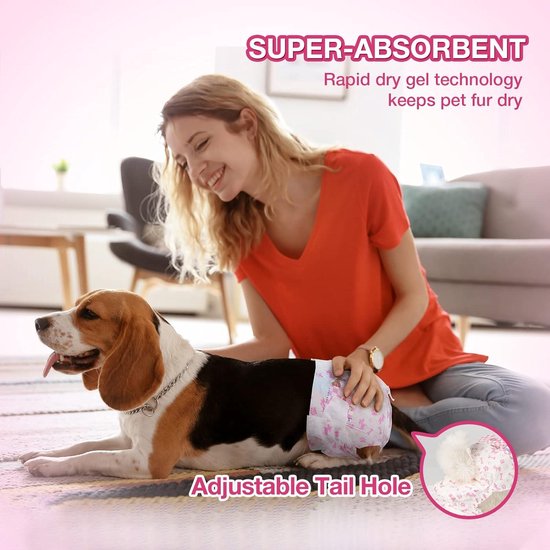 Wegwerp Hondenluiers Vrouwelijk Super Absorberende Luiers Flash Dry Gel ...