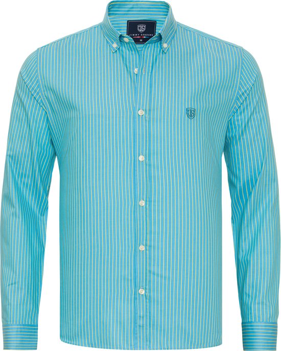 Jimmy Sanders Overhemd - Overhemden - 100% Katoen Heren Turkoois - 3Xl ...
