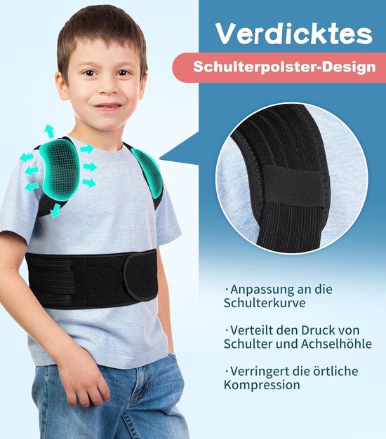 Rugbrace voor kinderen - Kyfose - Verstelbare schoudervullingen ...