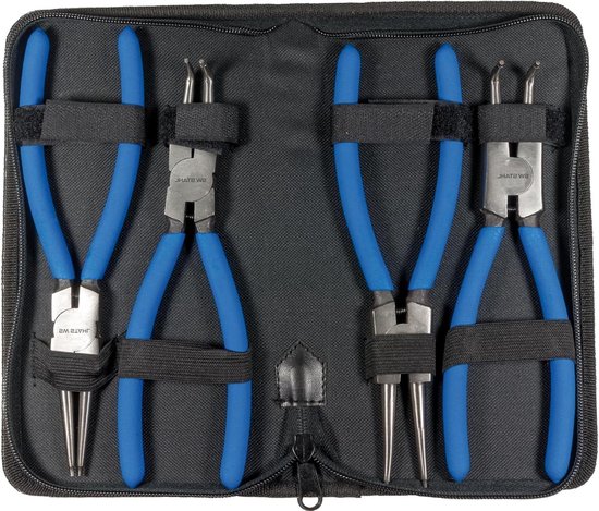 Seegeringtangenset 4 stuks 230 mm lang in etui - tangen - set | bol