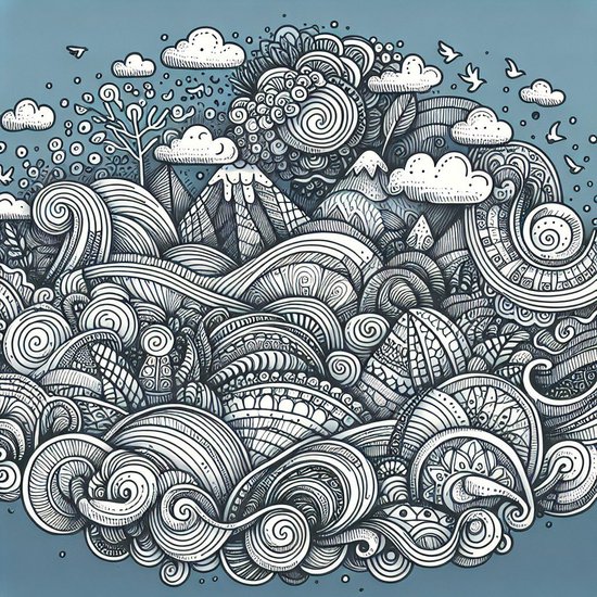 Doodle landschap schilderij | Renaissance van Verbeelding: Een ...