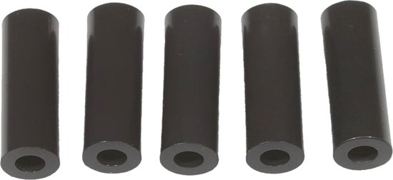 Afstandsbus 7x3.2x15mm - Polyethyleen - Zwart - Per 5 stuks | bol