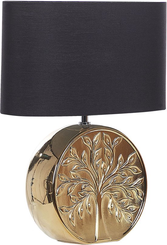 KHERLEN - Tafellamp - Goud - Keramiek | bol