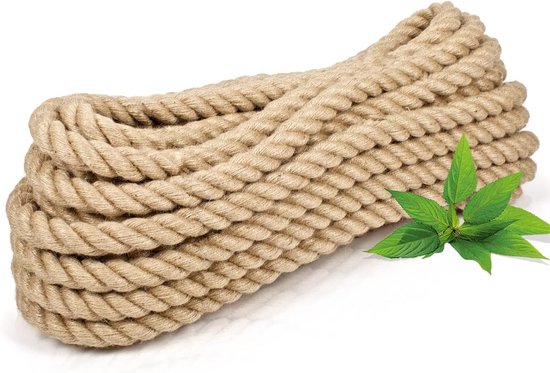 Jute touw - Natuurlijk henneptouw voor trapleuning, tuin & scheepstouw ...