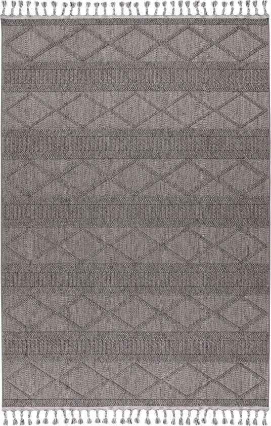 Lalee Tunis plat geweven vloerkleed Bohemian tapijt hoog en laagpolig ...