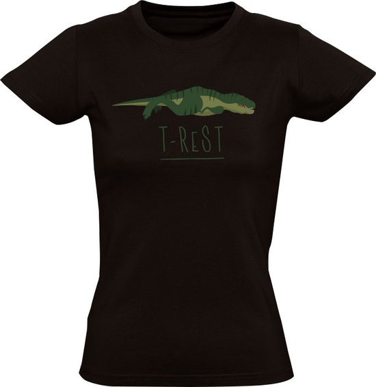 Dinosaurus T-Rest Dames T-shuirt - rust - T-Rex - vermoeidheid ...