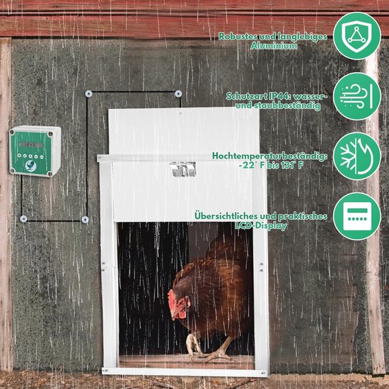 Automatische Kippenklep met Lichtsensor en Afstandsbediening - Duurzaam en Waterdicht | bol