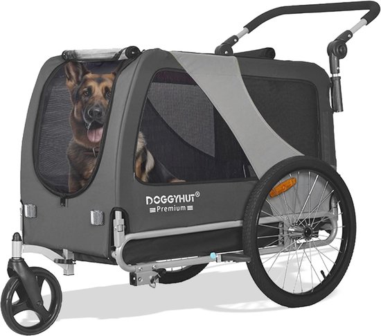 Hondenfietskar & Jogger XL voor Grote Honden tot 45 kg - 2-in-1 ...