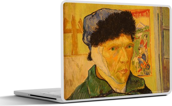 Laptop sticker - 15.6 inch - Zelfportret met verbonden oor - Vincent ...