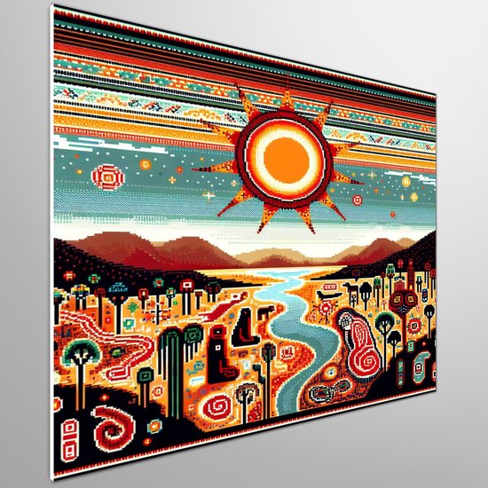 Pixel art aboriginal schilderij | Indigenous Inspiration: Traditional ...