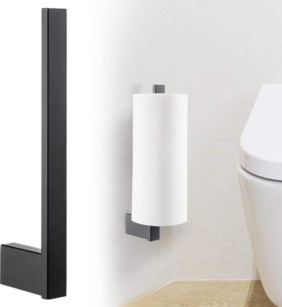 Reserverolhouder Zwart - Boren - Hangend aan de muur - Reserve wc ...