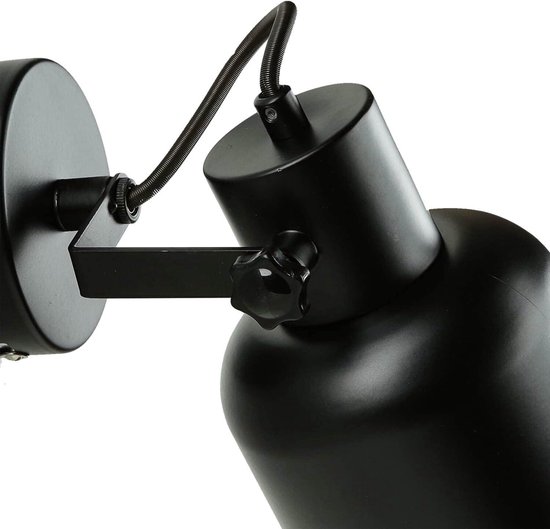Zwenkbare Opbouwspot Zwart Metaal E14 Industrieel Design Woonkamer ...