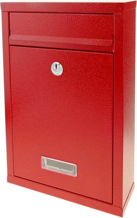 Brievenbus Metalen - brieven en rode post - 215 x 80 x 315 mm | bol