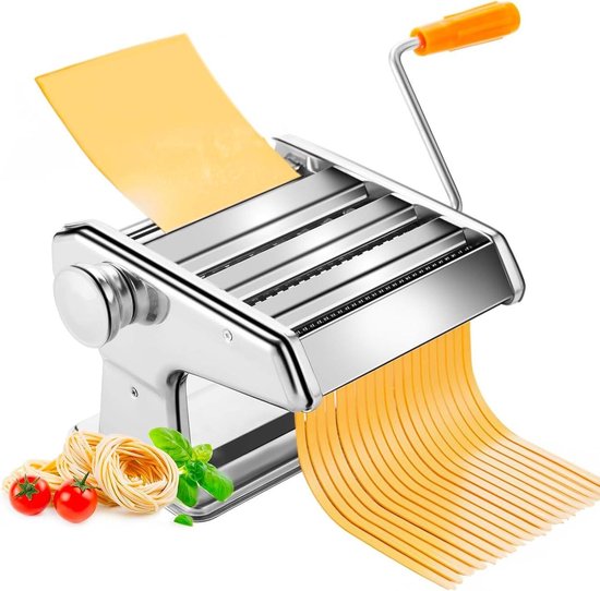 Pasta Machine with Removable Handle - 9 Cutting Positions for Spaghetti ...
