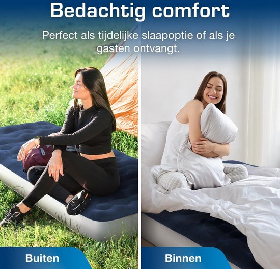 Luchtbed met USB-Oplaadbare Pomp - Camping Airbed Matras Kamperen ...