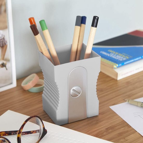 Pennenhouder Sharpener kleur grijs in de vorm van een puntenslijper ...