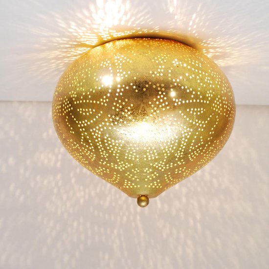 Oosterse plafondlamp | Filigrain | Vintage goud | Onion | Ø 26 cm | bol