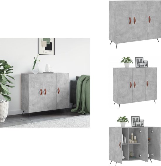 vidaXL Dressoir - Dressoirs - Kast - Wandkast - Dressoir 90x34x80 cm bewerkt hout... | bol