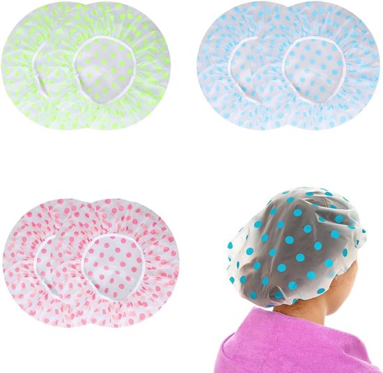 Douchemuts Set van 6 voor Dames - Perfect voor Douchen, Spa, en Reizen ...