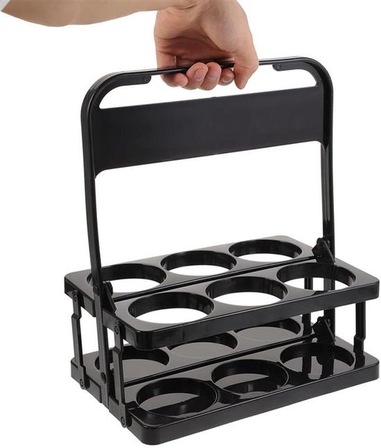 Opvouwbare flessendrager voor 6 flessen - handige sportflessenhouder ...