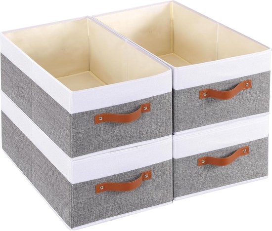 Kledingopbergbakken met handgrepen opvouwbaar - opbergmanden stoffen ...