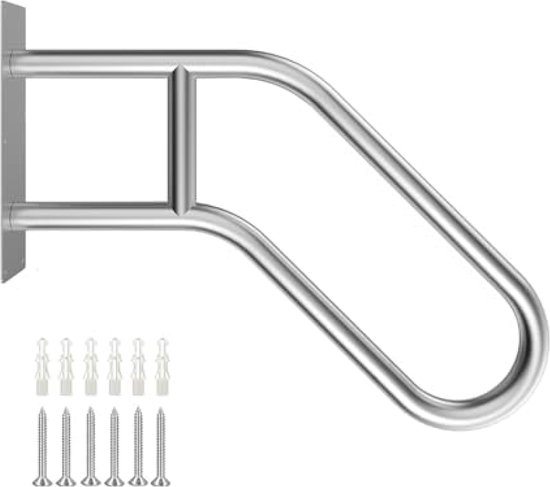 U-vormige leuning, 60 cm, roestvrij staal, trapleuning, trap voor 1 tot ...