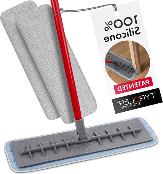 Microvezel Dweil Met Natte en Droge Pad - Flexibele Siliconenkop - 45 ...