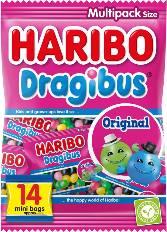 Haribo Dragibus Original Uitdeelzakjes - 350 gr | bol
